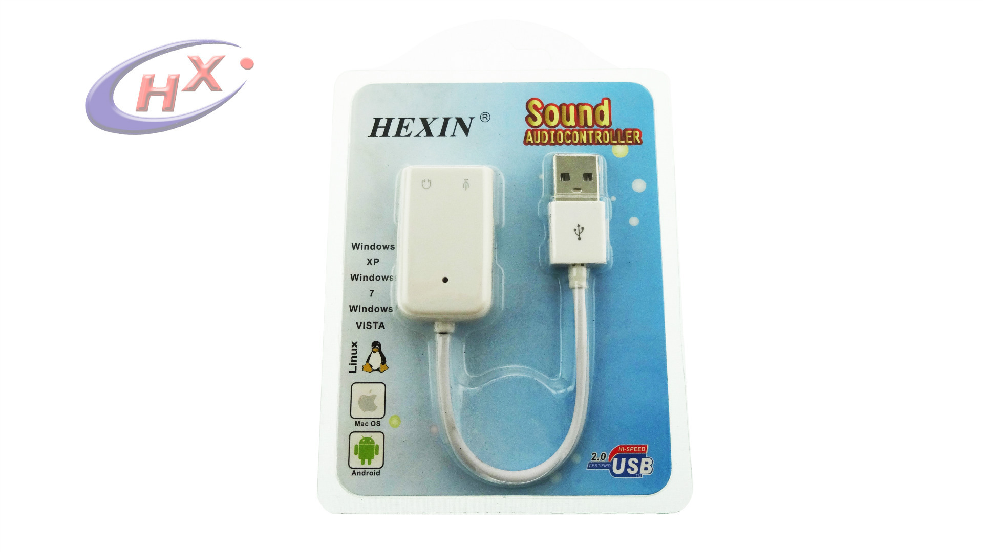 HEXIN USB 2.0 支持WIN7 带线声卡， USB SOUND usb声卡 完美音质 - 数码批发网
